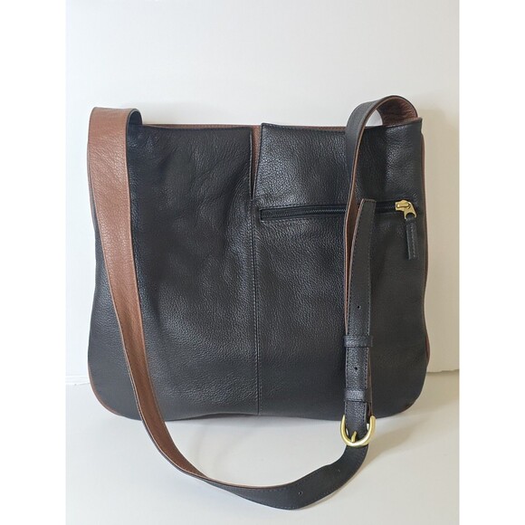 Orvis | Bags | Orvis Leather Crossbody Bag Black Brown Pebbled Soft ...
